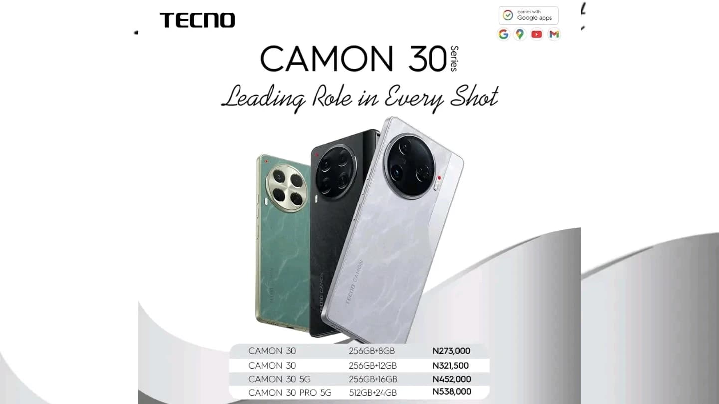 How Much Is The Tecno Camon 30 Series in Nigeria? - Get Updated Prices Now